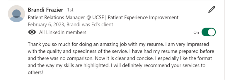 Ed Herzog – Resume Services and Products